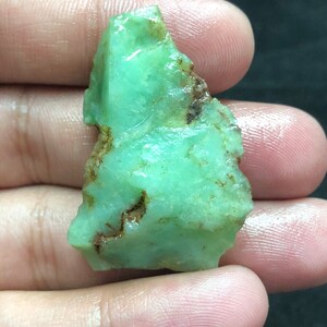 Natural Chrysoprase Gemstone Rough, Healing Crystals Minerals, Bright ...