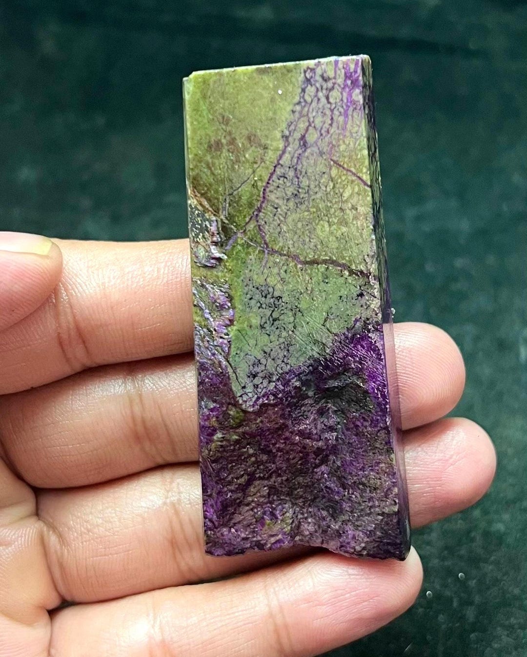 Natural Stichtite Rough Slice | Designer Purple Green Stone 52g ...
