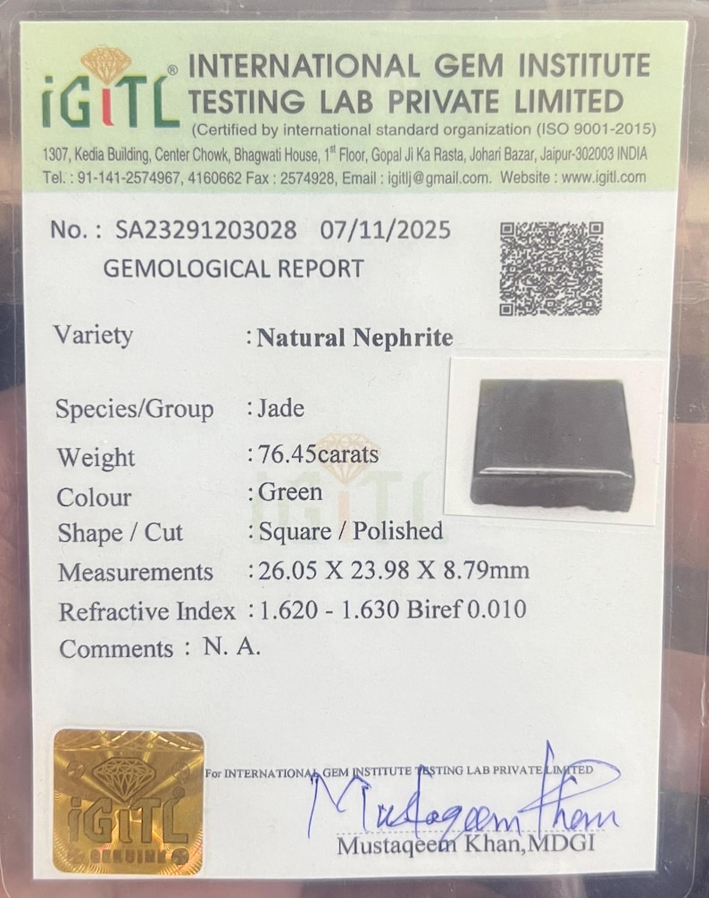 Natural Jade Rough Stone | Raw Slice for Feng Shui & Decor 51.5g ...