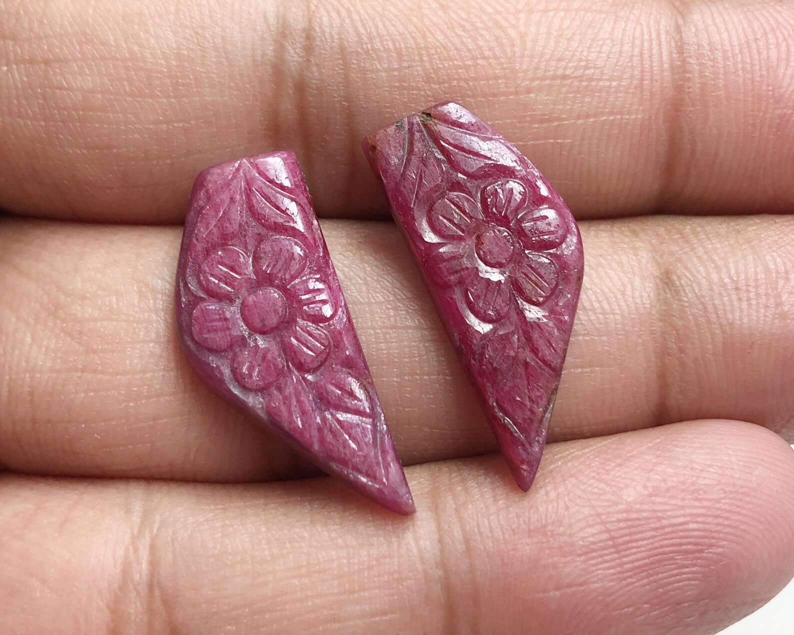 Natural Ruby Gemstone Carved Handmade Designer Ruby Cabochon | Etsy