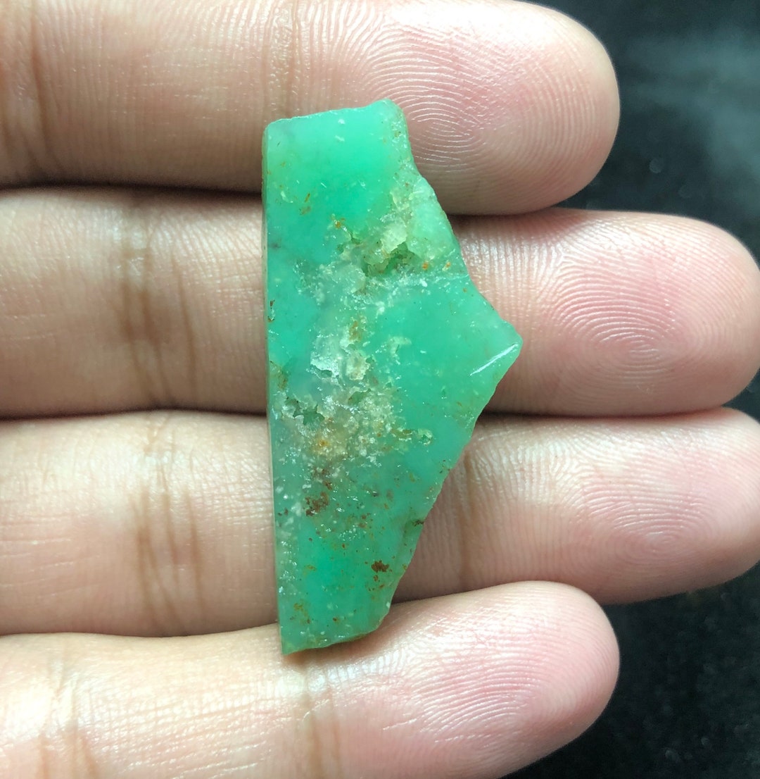 100% Natural Green Chrysoprase Gemstone Rough 51 CT, Healing ...
