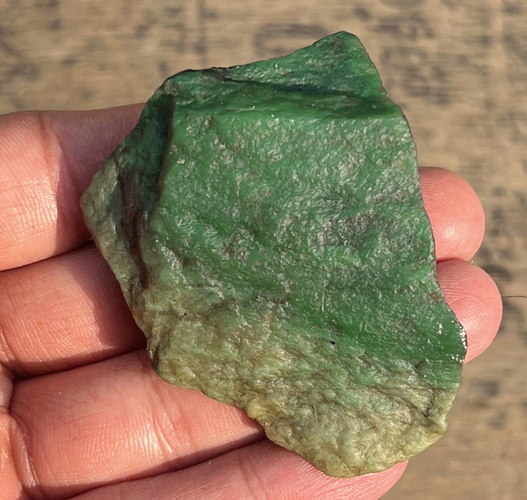 Natural Green Jade Gemstone Rough, Superb Quality, Healing Jade Crystal ...