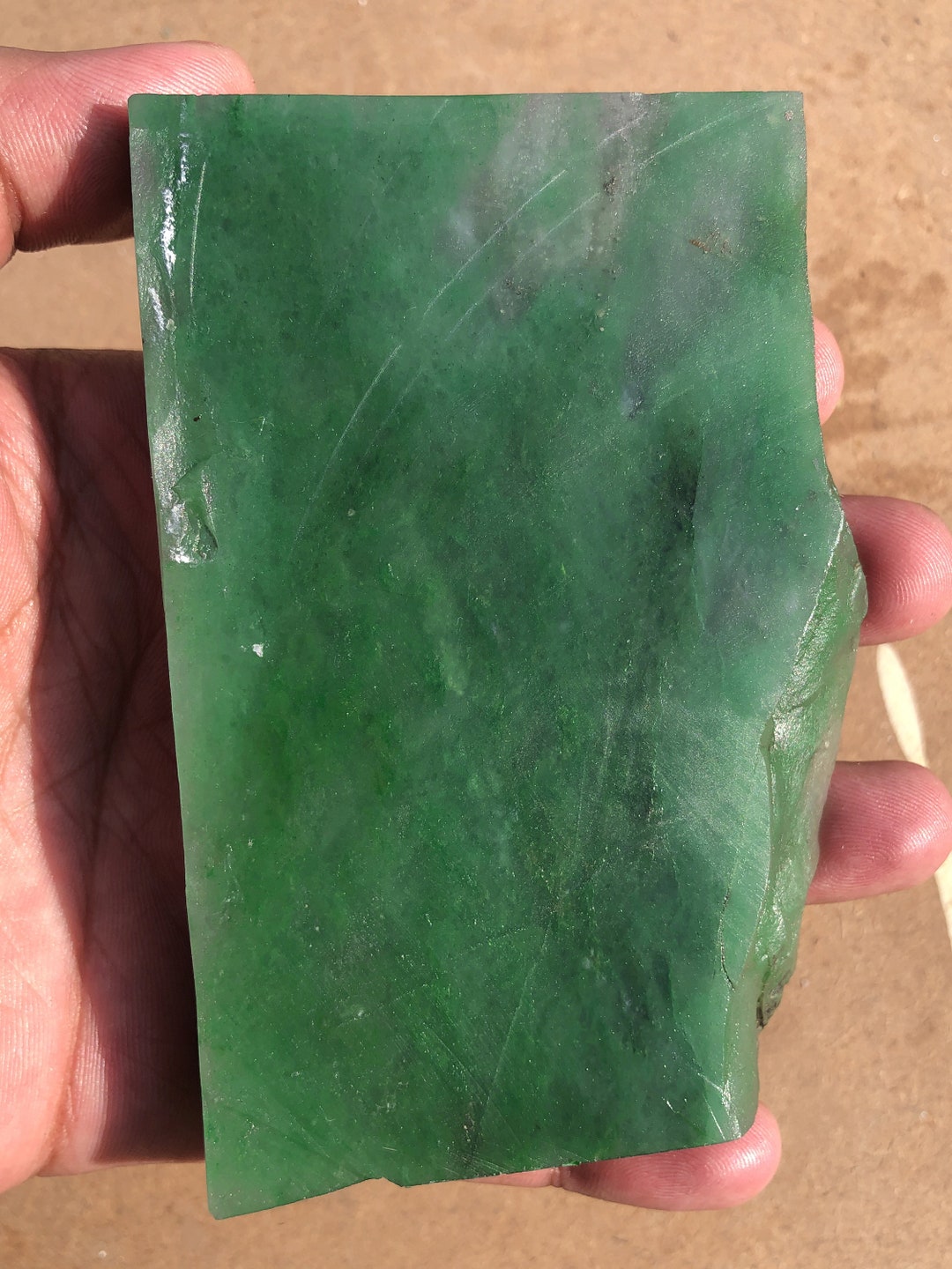 Healing Jade Crystals, Raw Greenish Jade for Jewelry Making, Excellent ...