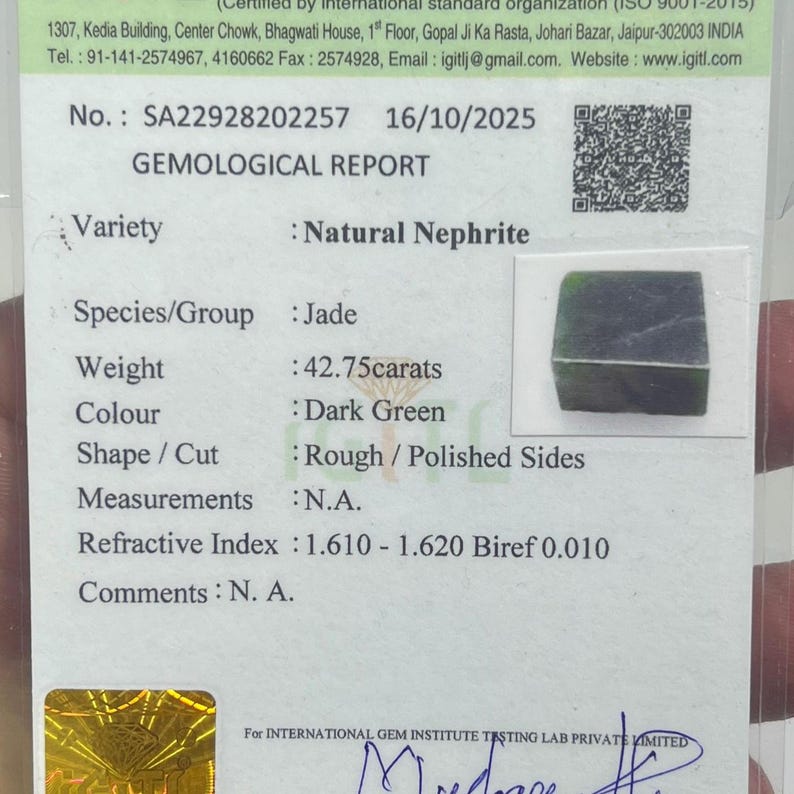 Authentic Natural Jade Rough Stone | Raw Slice 128g 97x96x6mm - Etsy