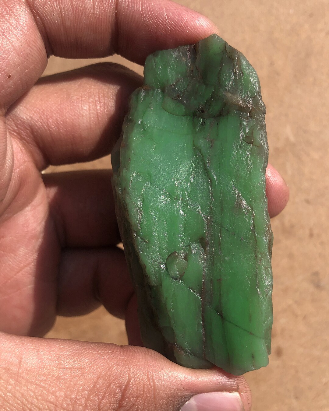 100% Natural Bright Green Jade Gemstone Rough, Superb Quality, Healing ...