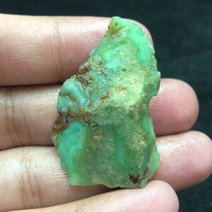 Natural Chrysoprase Gemstone Rough, Healing Crystals Minerals, Bright ...