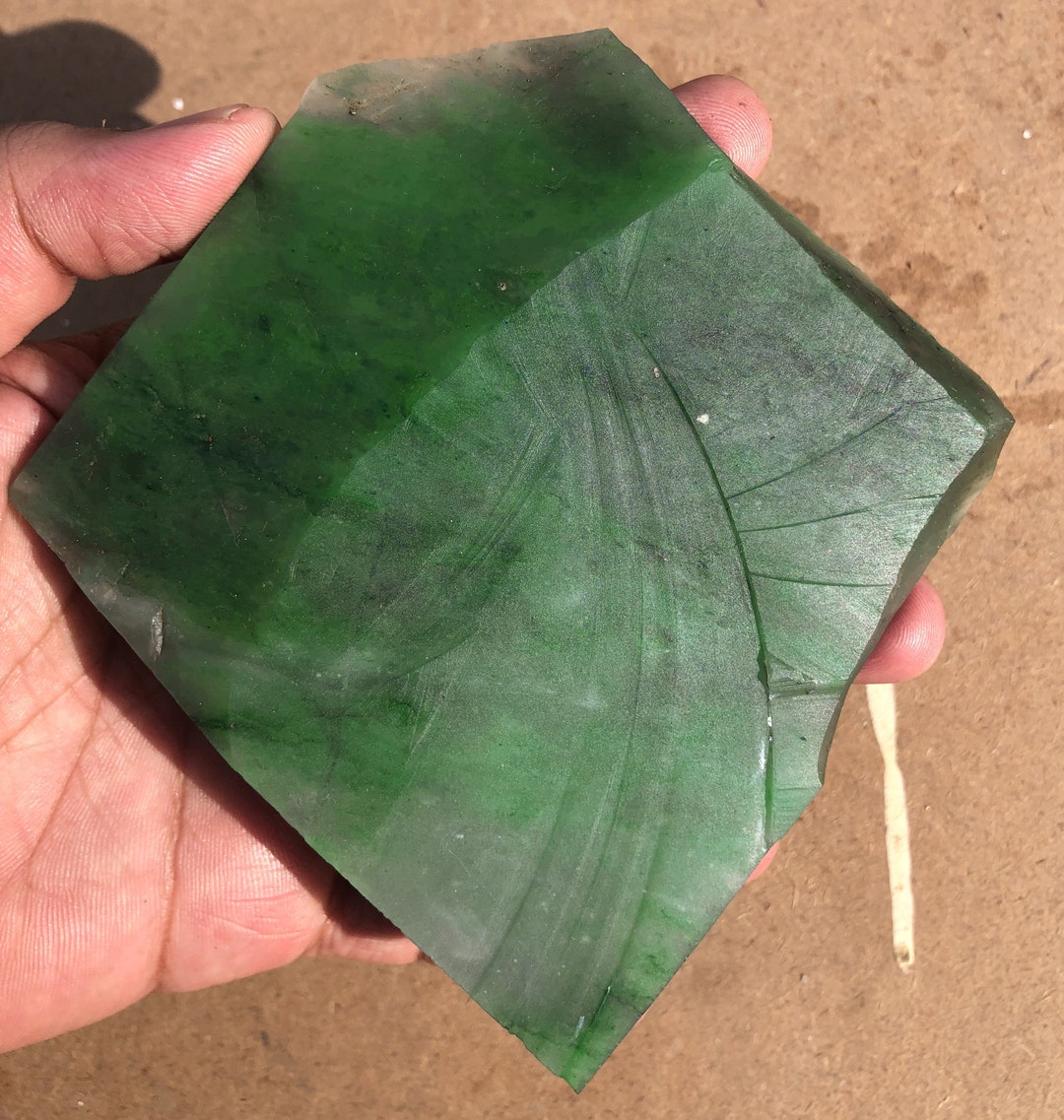 Raw Greenish Jade for Jewelry Making, Healing Jade Minerals, Superb AAA ...