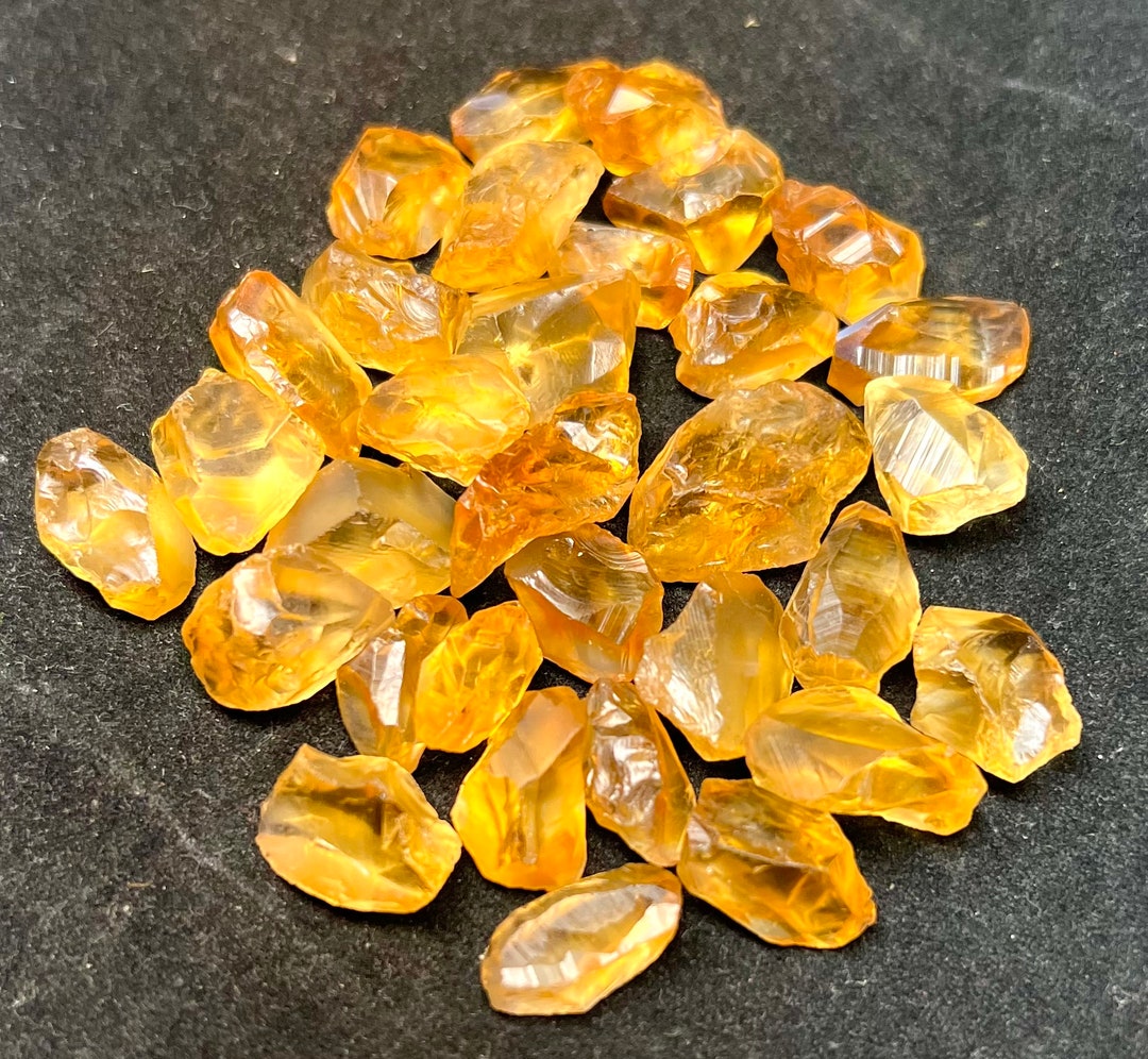 Eye Clean Transparency Natural Yellow Citrine Gemstone Rough, Healing ...