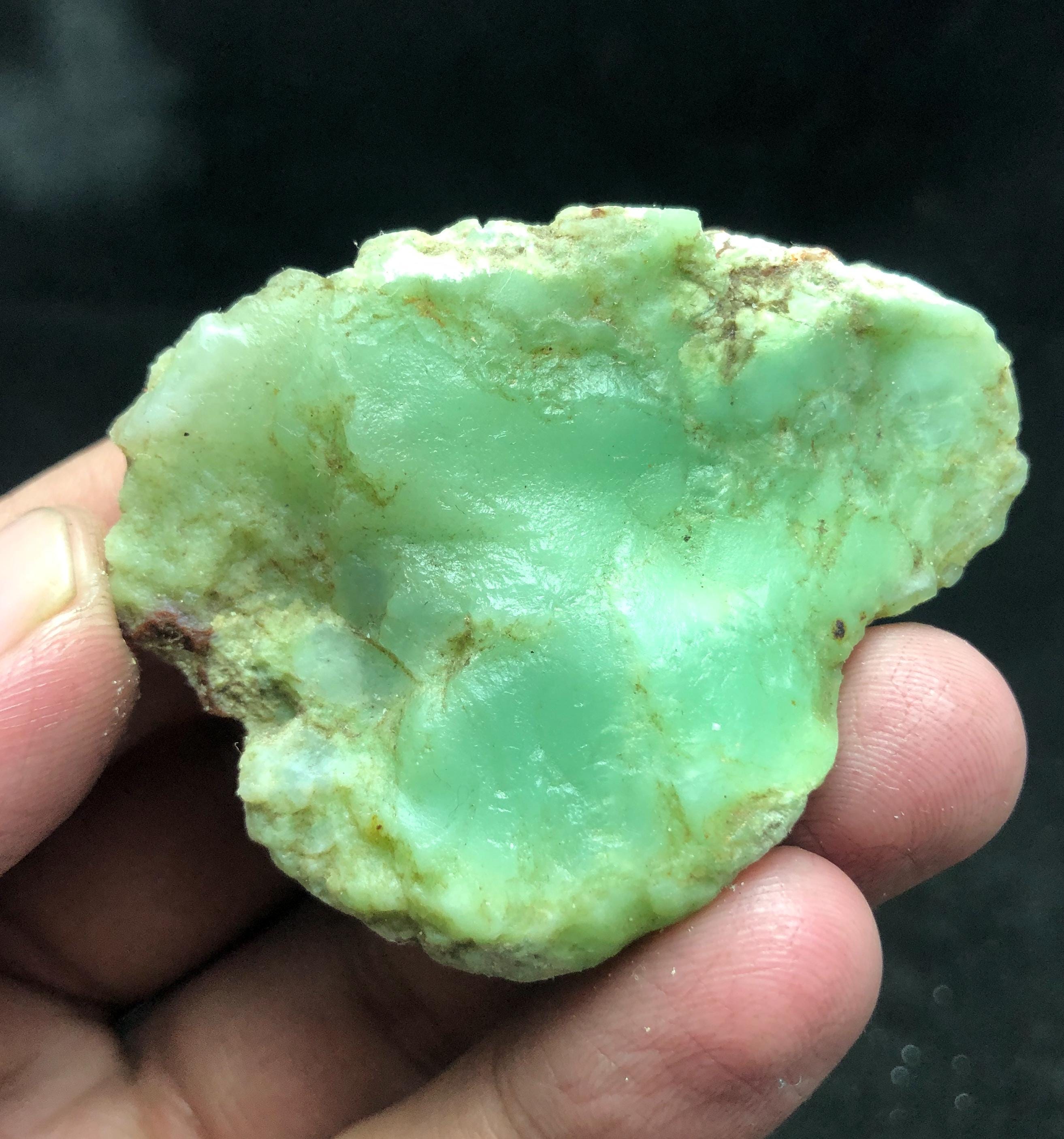 Green Chrysoprase Rough Stone | Natural Chunk Heart Shape 45.3g - Etsy