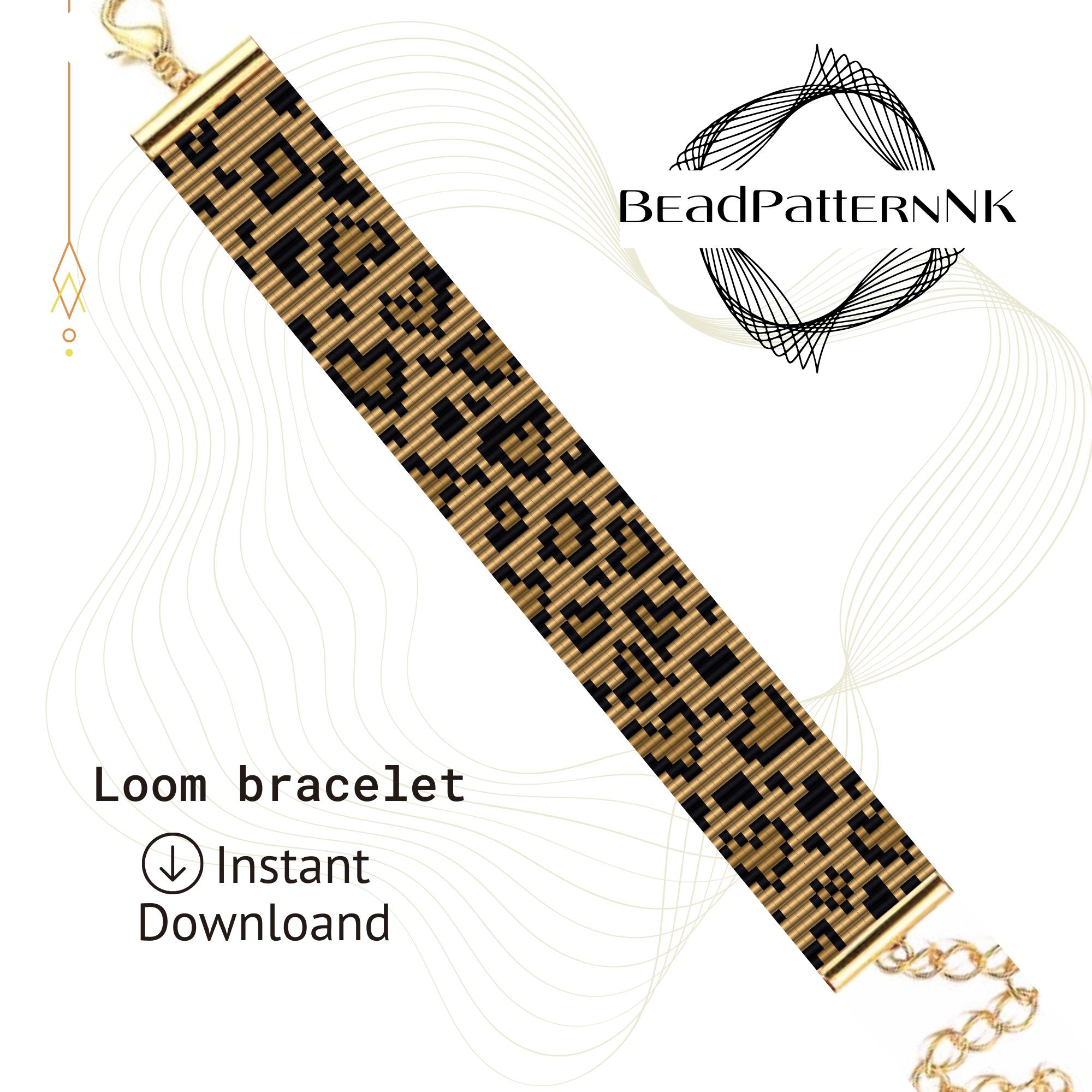 Beaded Leopard Heart Seed Bead Bracelet Pattern Beadwork Jewelry Loom ...
