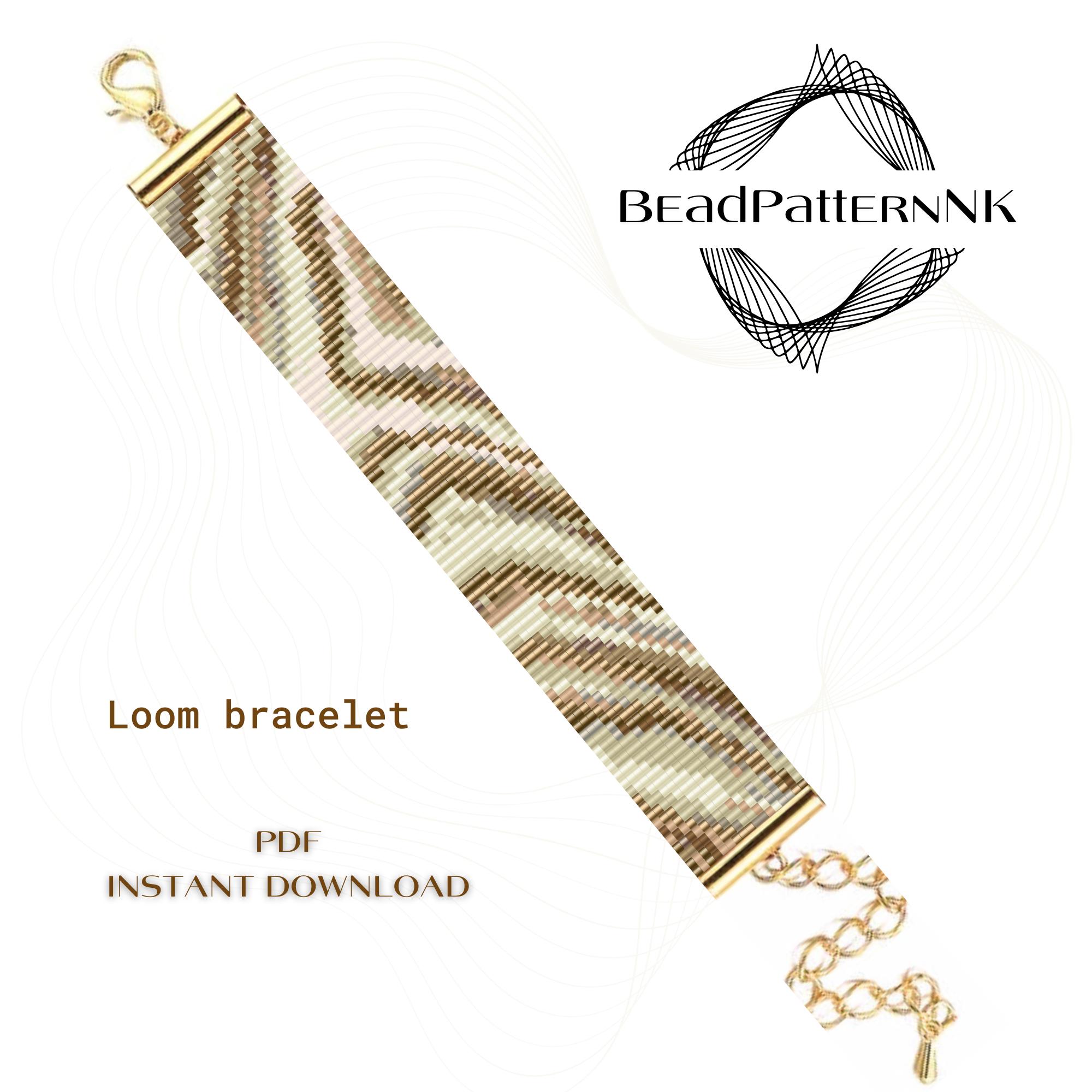Miyuki Delica Bracelet Pattern Gold Marble Bracelet Pattern Seed Bead ...