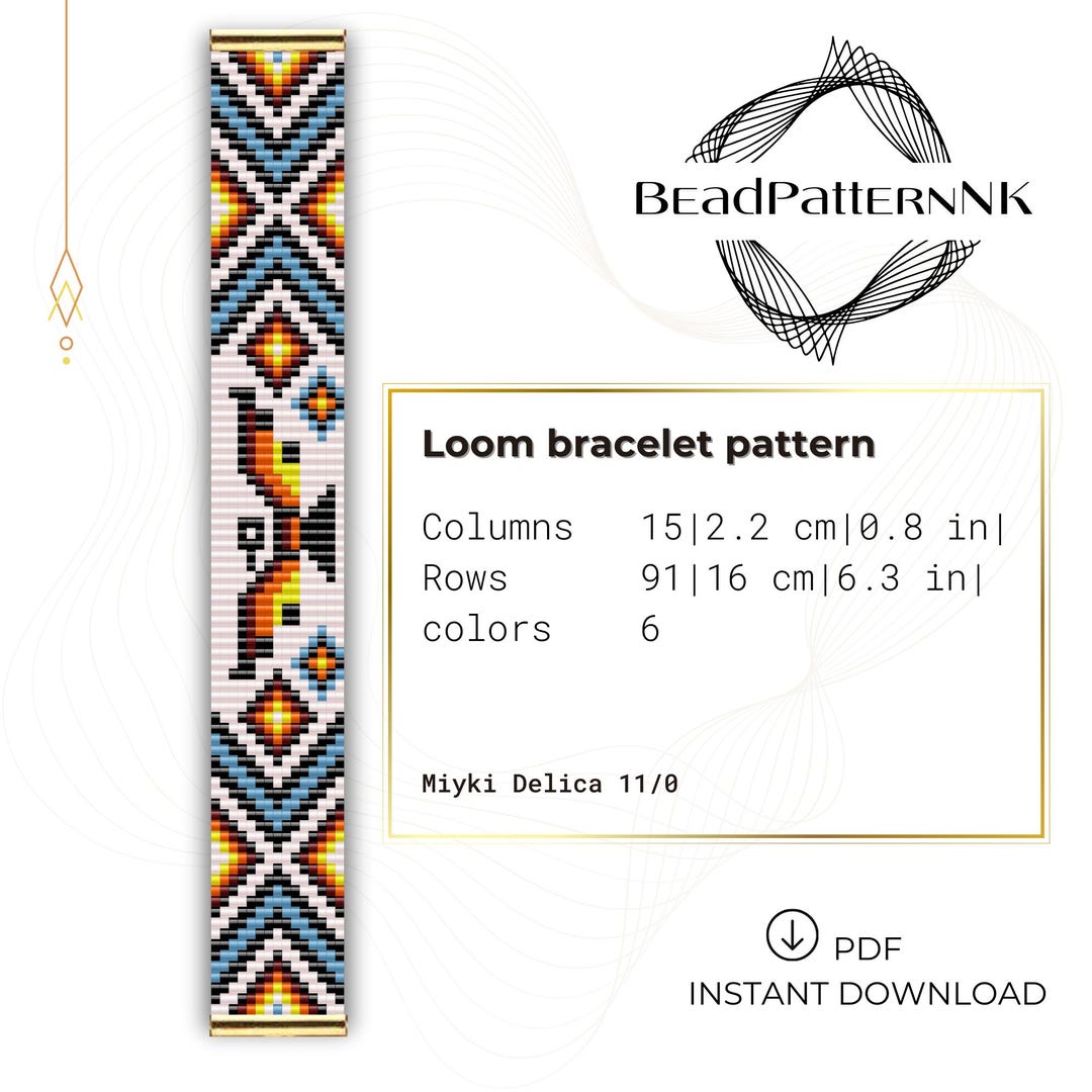 Thunderbird Loom Bracelet Beading Bracelet Pattern Miyuki Bracelet Diy ...
