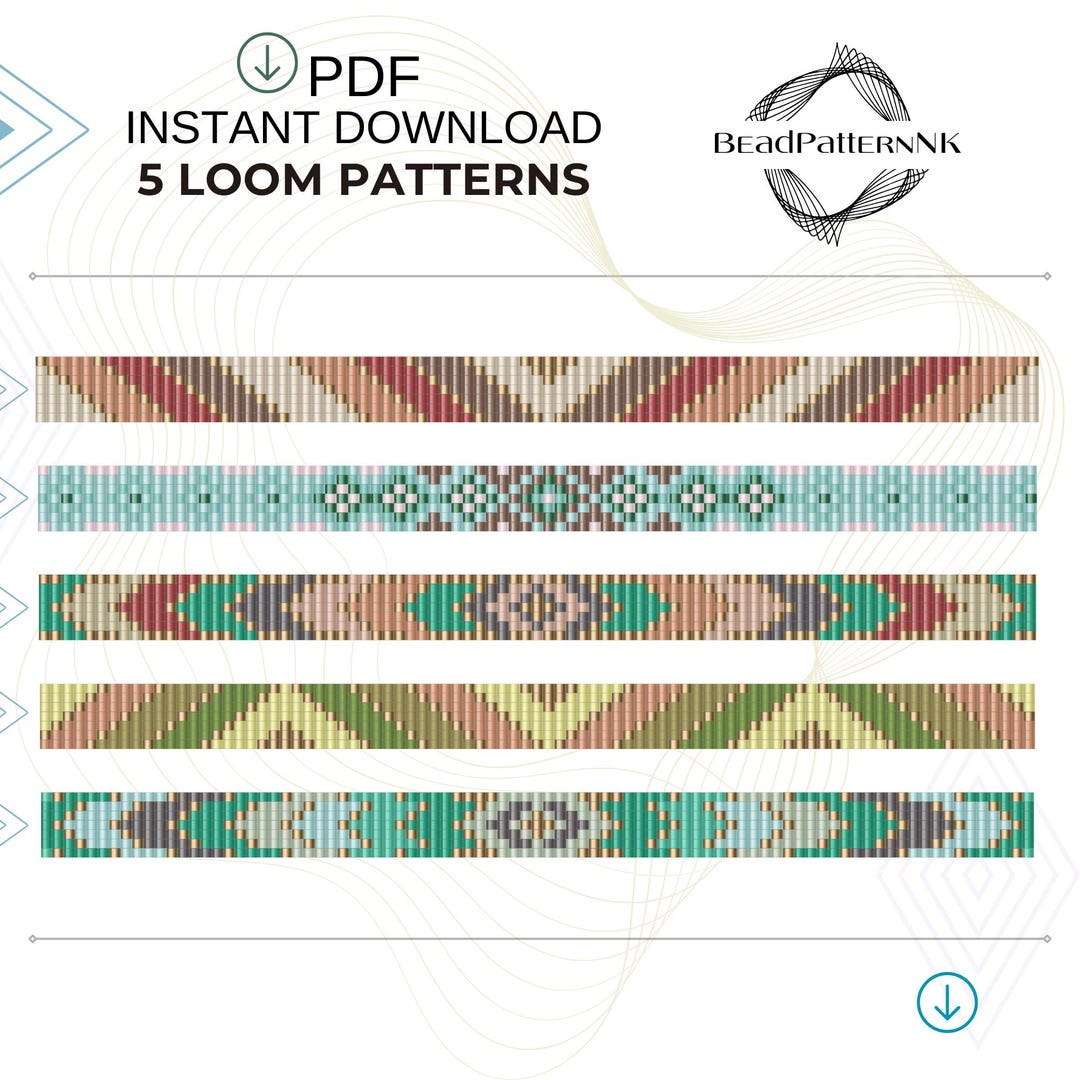 Beaded Aztec Pattern Loom Bead Weaving Miyuki Delica Beading Loom ...