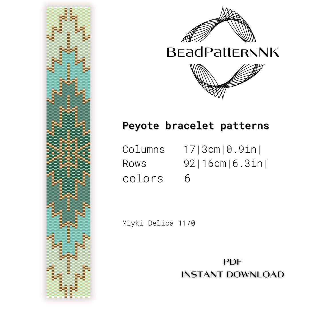 Odd Count Peyote Bracelet Pattern Miyuki Delica Bracelet Pattern Miyuki ...