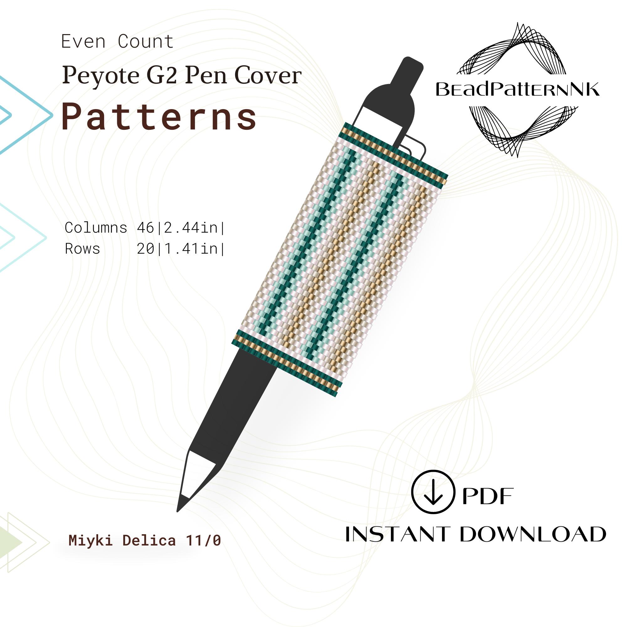 Peyote Pen Cover Patterns. Even Count Payote Pattern for G2 by Pilot ...