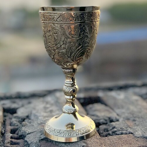 Vintage Handmade Brass King's Royal Chalice Embossed Cup 6 - Etsy