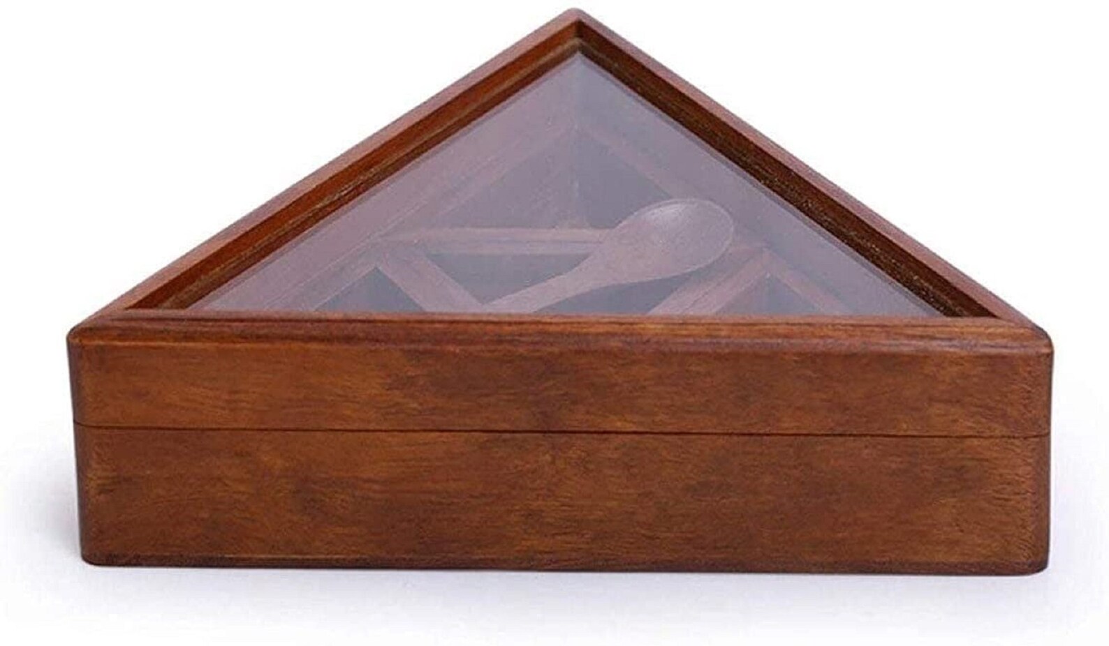 Wooden Multi-Compartment Triangle Storage Box Multipurpose | Etsy