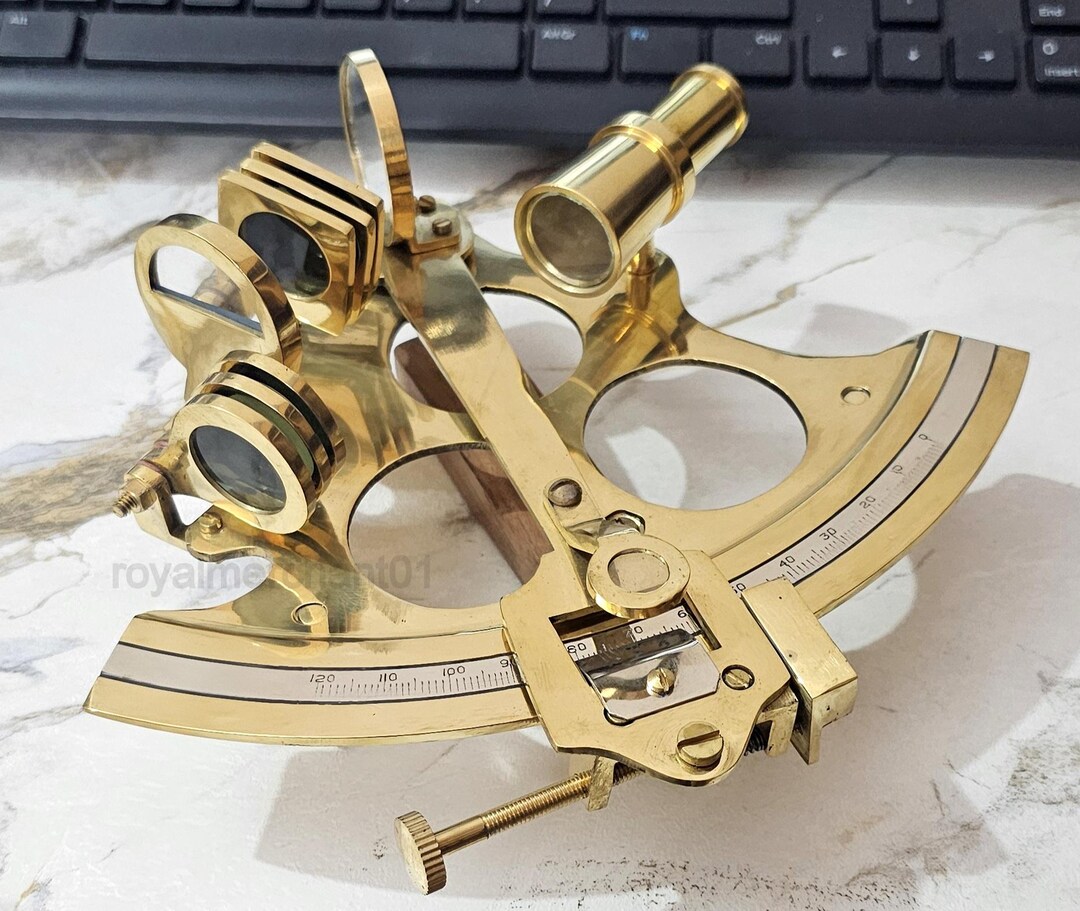 Handmade Brass Sextant Navigation Instrument – Father’s Day ...