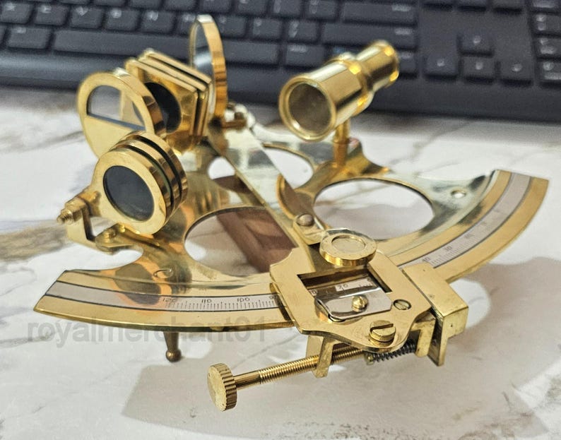 Handmade Brass Sextant Navigation Instrument – Father’s Day ...