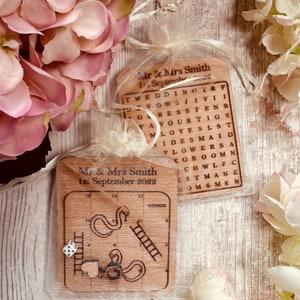 Personalised Table Top Wedding Games | Wedding Favours | Wedding ...