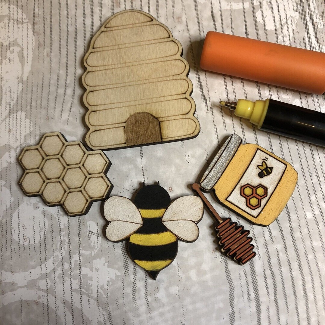 Wood Craft Shapes- 20 Bee Themed Shapes for Crafting - Etsy