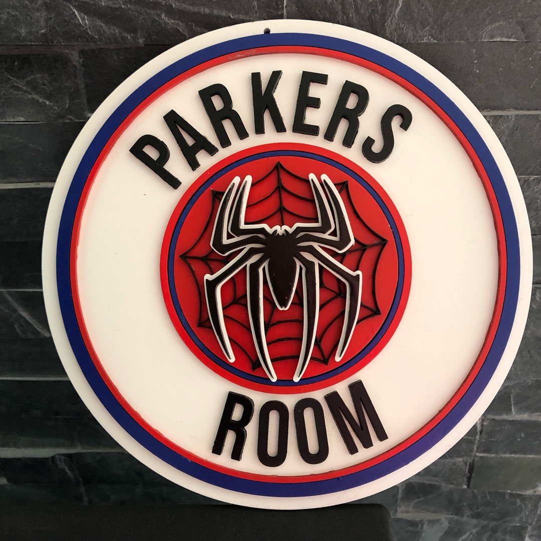 Personalised Spider Man Childs Room Sign - Etsy UK