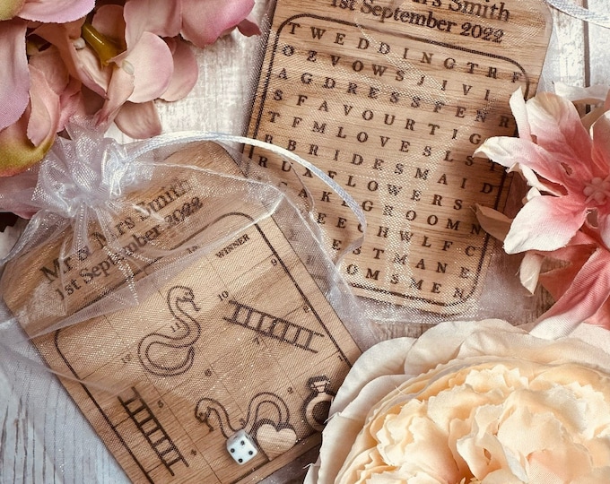 Personalised Table Top Wedding Games Wedding Favours Wedding Keepsake ...