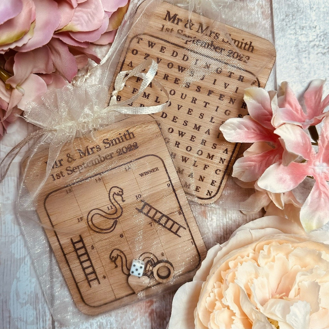 Personalised Table Top Wedding Games | Wedding Favours | Wedding ...