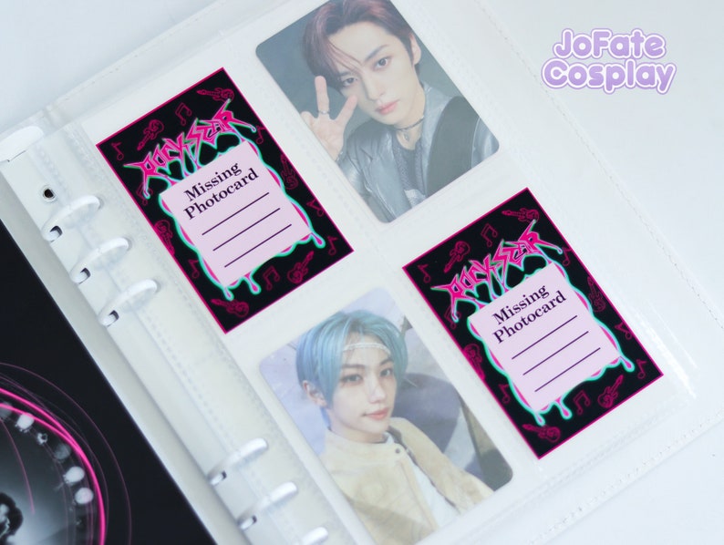 Photocard Kpop Binder Placeholders - Rockstar Theme - Etsy