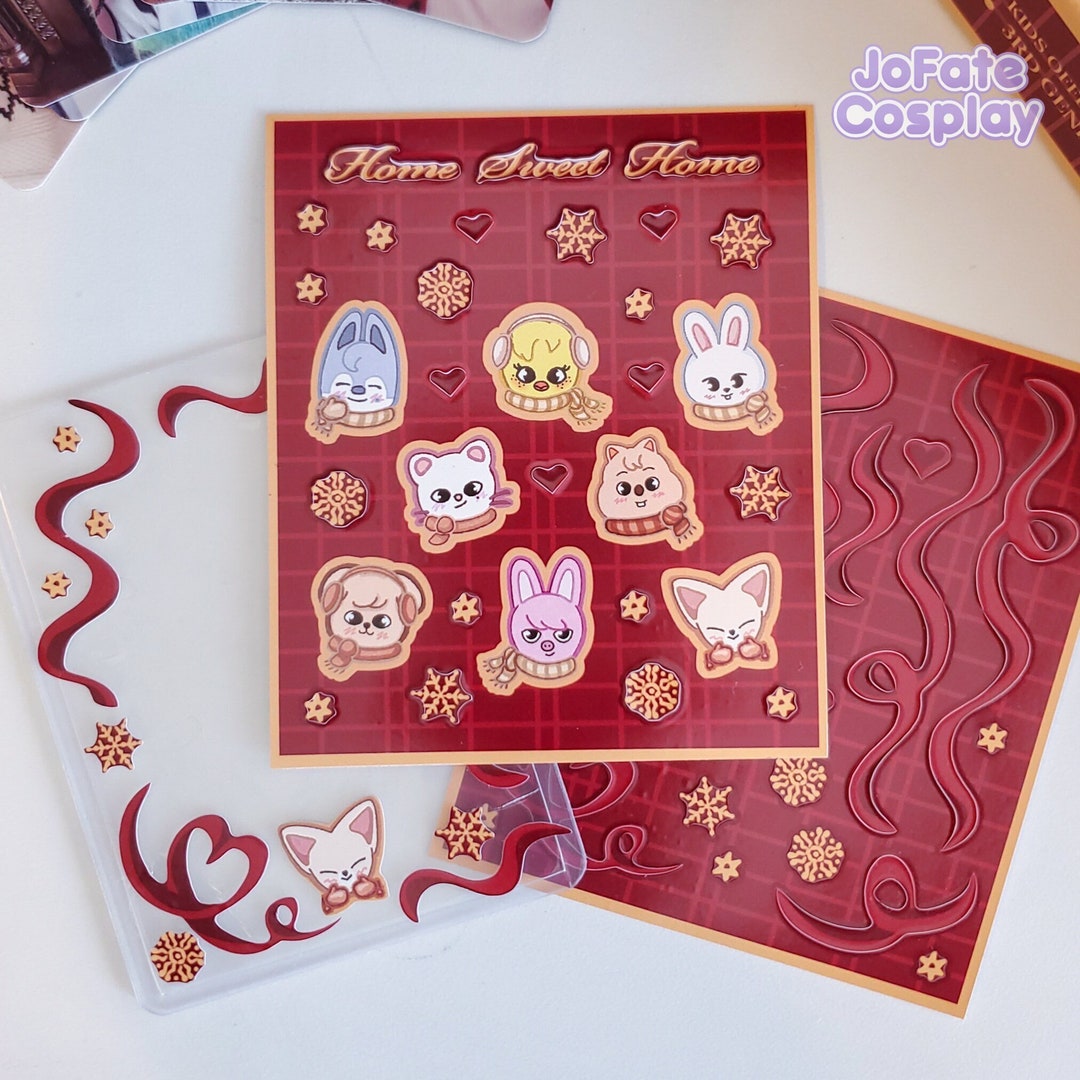 SKZ Home Sweet Home Themed Mini Deco Sticker Sheet Set for Top Loaders ...