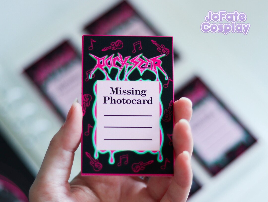 Photocard Kpop Binder Placeholders - Rockstar Theme - Etsy