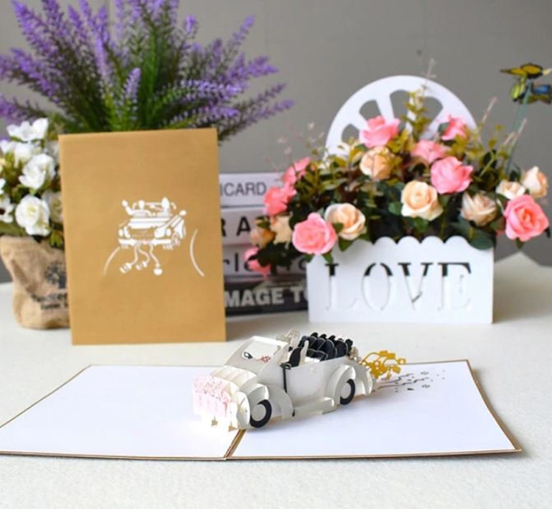 Pop-up Card, Wedding Card Pop Up, Bridal Couple Card, Bridal Couple ...