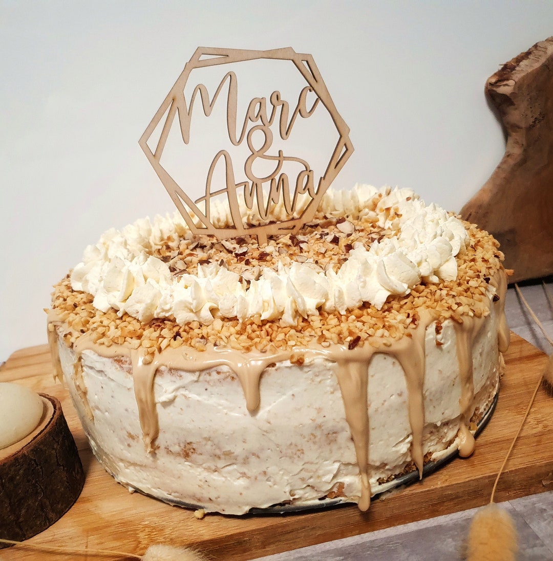 Personalized Pie Topper, Wedding Pie Personalized, Wood Topper ...