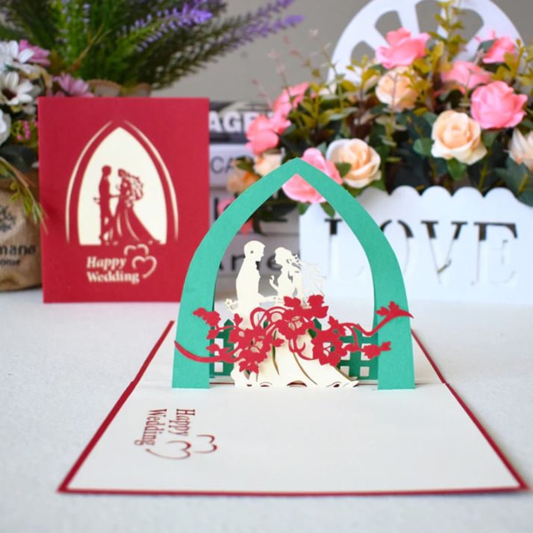 Pop-up Card Wedding Cards Pop Up Card Newlyweds Gift Card - Etsy
