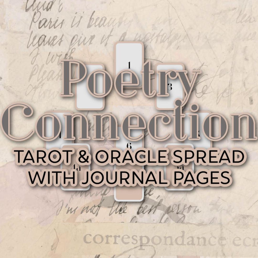 POETRY CONNECTION Tarot & Oracle Spread With Journal Pages Tarot Spread ...