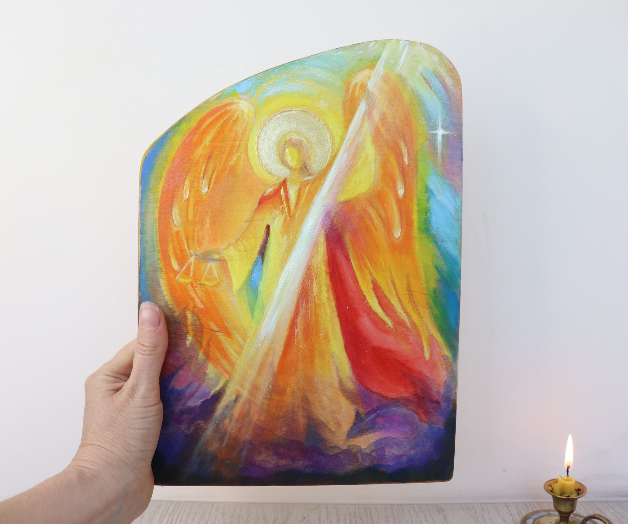 Archangel Michael. Home Decor. Michael's Image. 100% Handpainted on ...