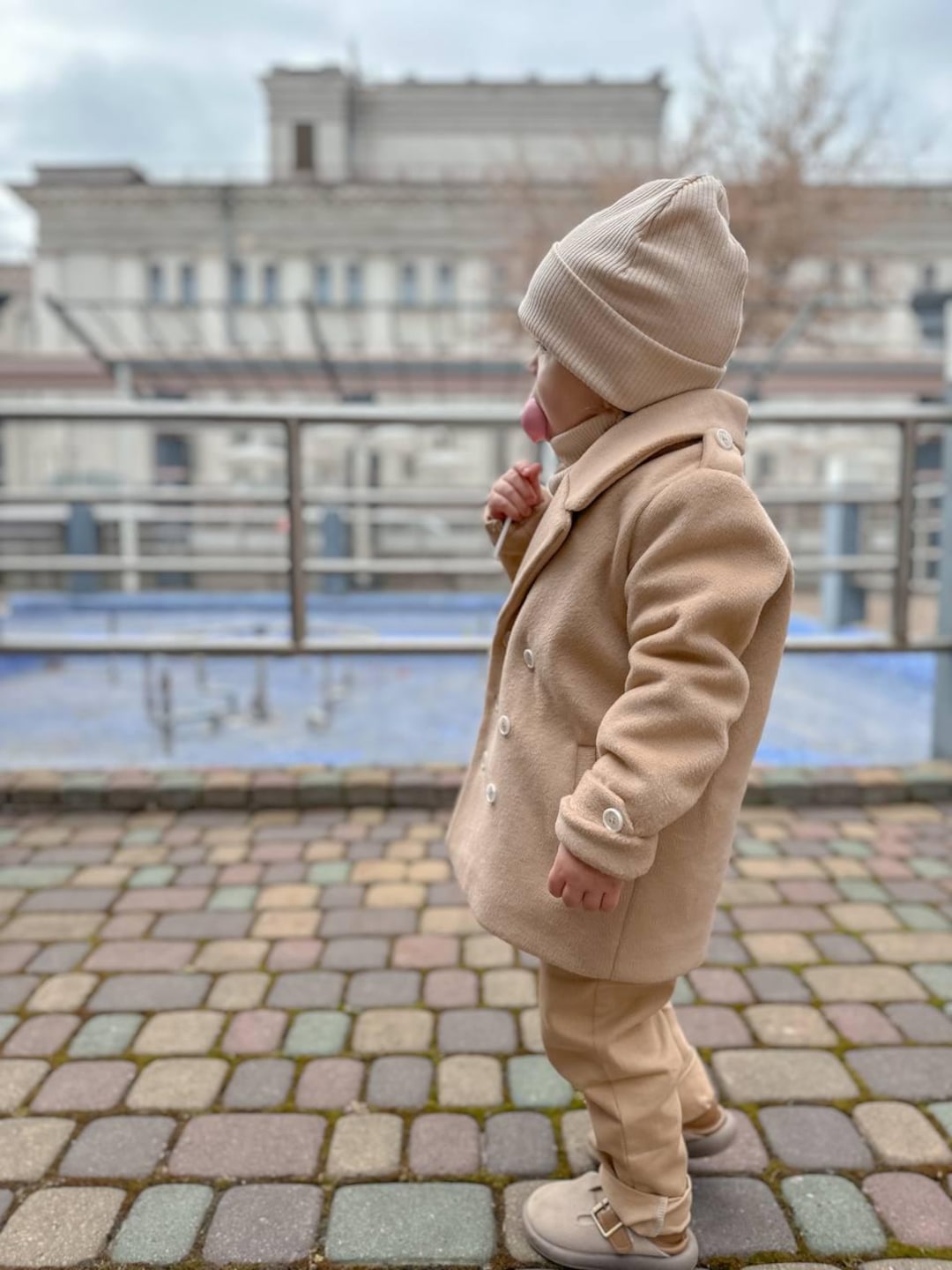 Boiled Wool Boys Jacket | Vintage Double-breasted Toddler Coat | Warm ...