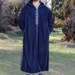 Winter Moroccan Thobe, Wool Djellaba , Hooded Thawb-navy BLUE - Etsy