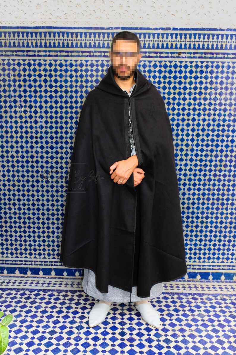 Selham, Burnous ,cloak With Hood ,hooded Winter Cloak - Etsy