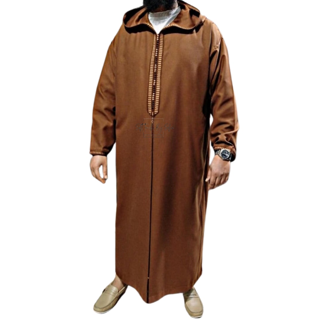 Moroccan Winter Thobe, Wool Djellaba ,pure Wool Hooded Thobe,winter ...
