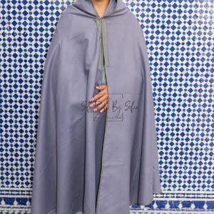 Hooded Winter Cloak , Selham, Black Cloak With Hood ,moroccan Burnous ...