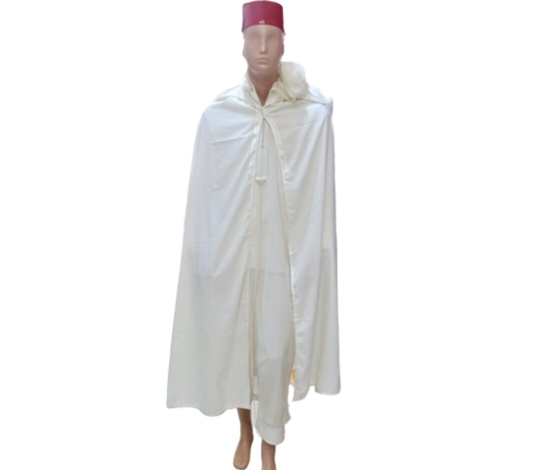 White Linen Hooded Cloak ,burnous, Pure Linen Cape ,selham - Etsy