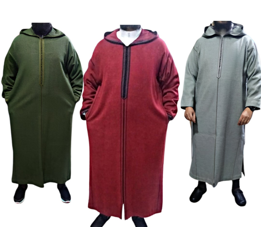 Winter Thobe ,moroccan Thobe,moroccan Wool Djellaba ,wool Hooded Thobe ...