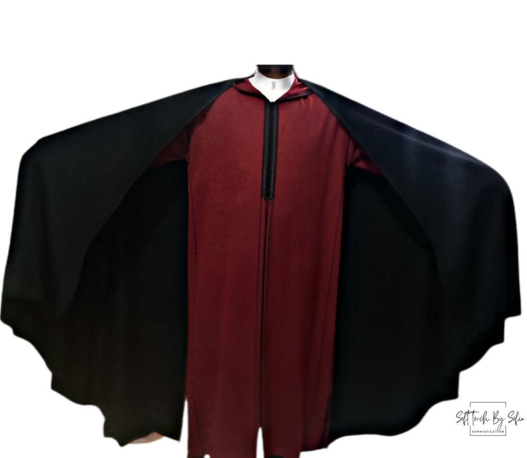 Burnous,hooded Winter Cloak , Selham, Black Cloak With Hood - Etsy