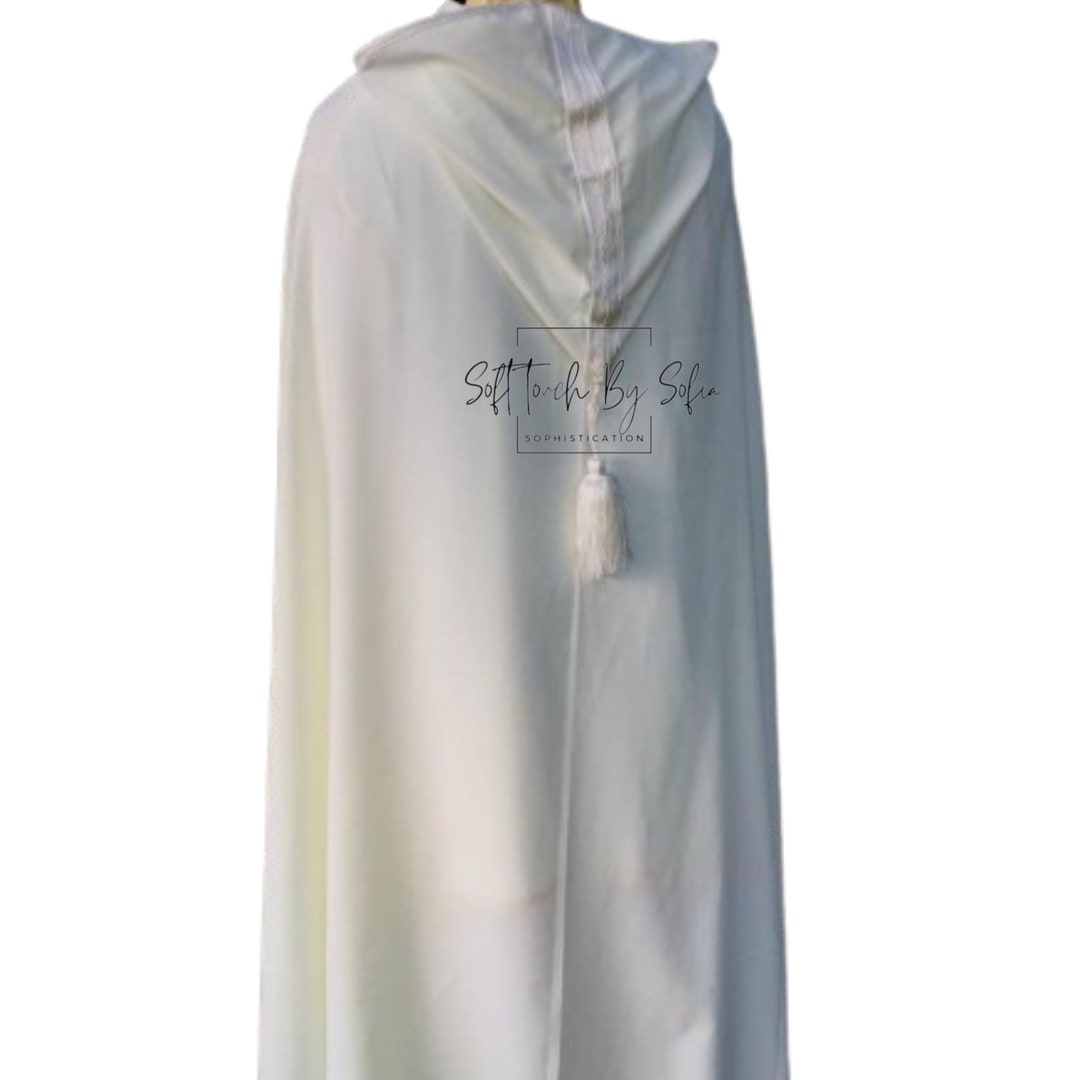 White Linen Hooded Cloak ,selham, Pure Linen Cape ,moroccan Burnous - Etsy