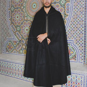 Hooded Winter Cloak , Selham, Cloak With Hood ,moroccan Burnous - Etsy