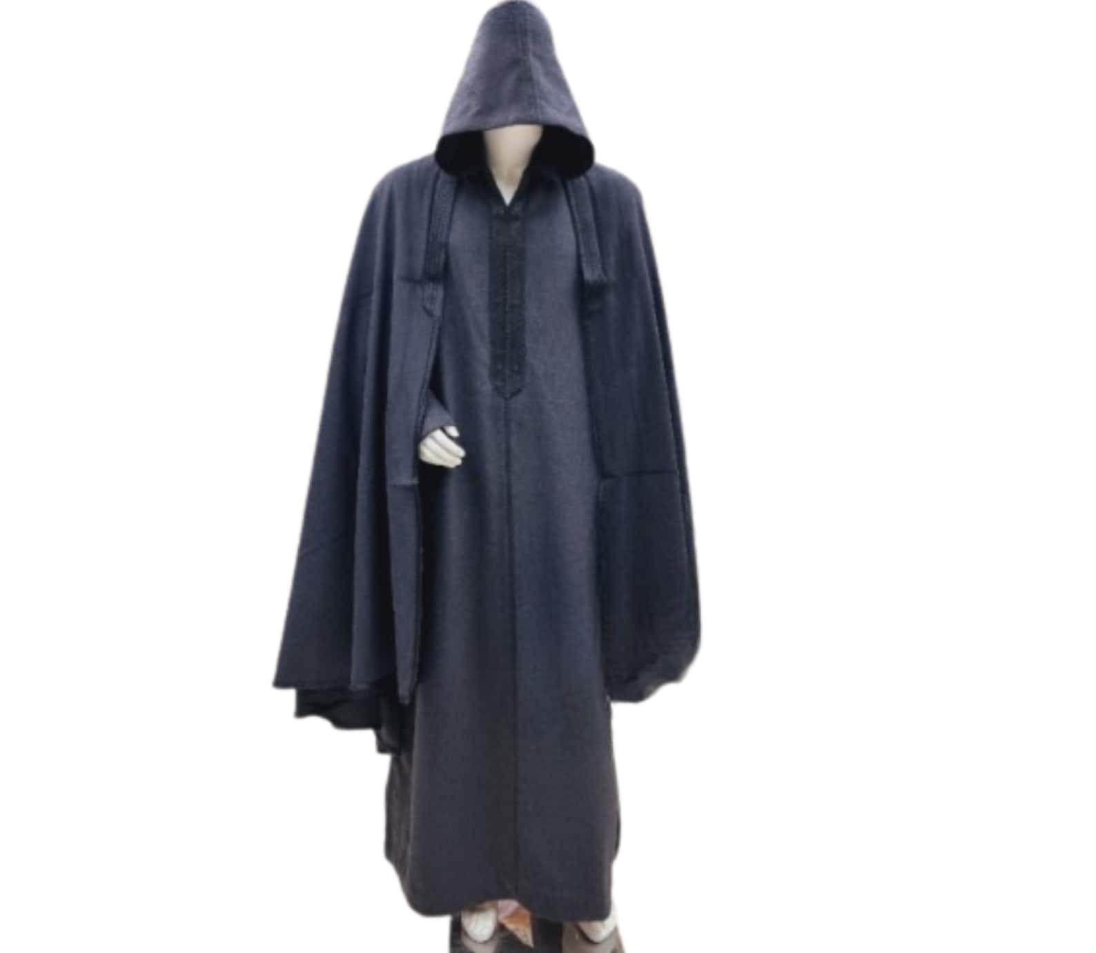 Moroccan Wool Djellaba ,cozy Thobe , Hooded Cloak Set - Etsy