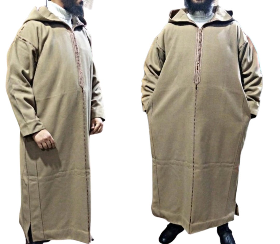 Winter Thobe ,moroccan Thobe,moroccan Wool Djellaba ,pure Wool Hooded ...