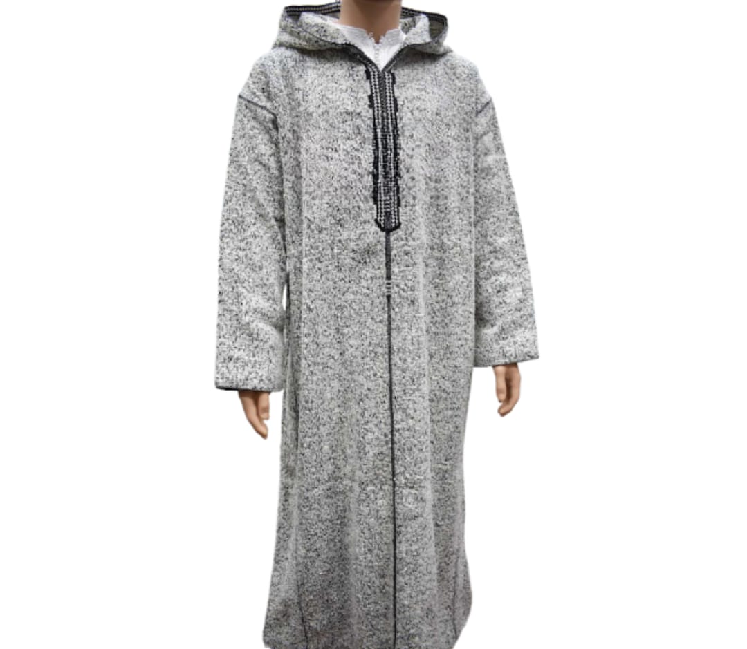 Winter Thobe ,moroccan Thobe,moroccan Wool Djellaba ,pure Wool Hooded ...