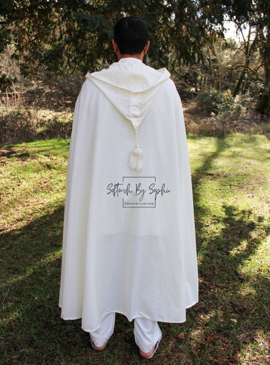 White Linen Hooded Cloak , Selham ,burnous - Etsy